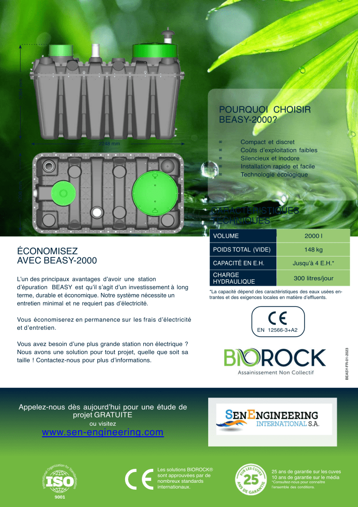 BIOROCK BEASY-200 - SEN-ENGINEERING INTERNATIONAL S.A